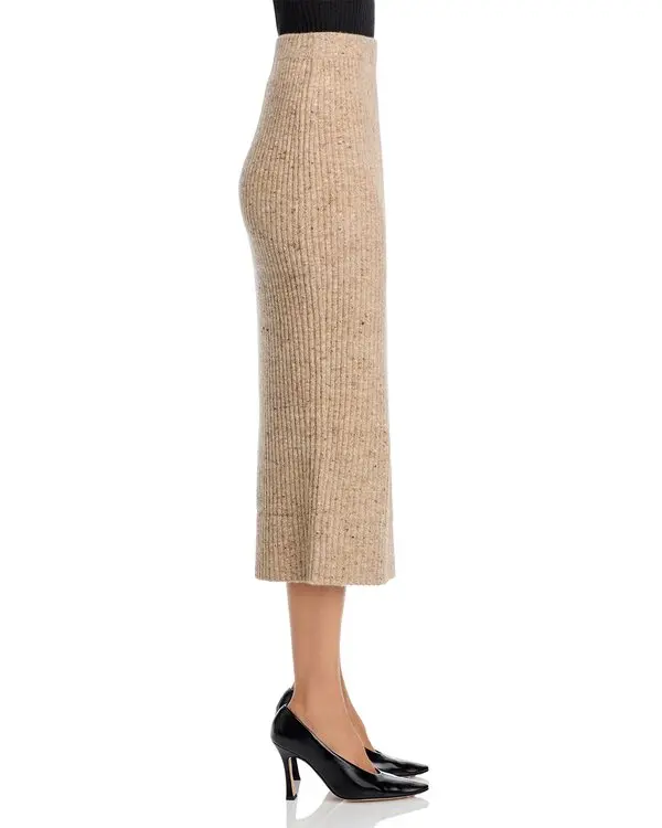 Co Wool Blend Ribbed Midi Skirt