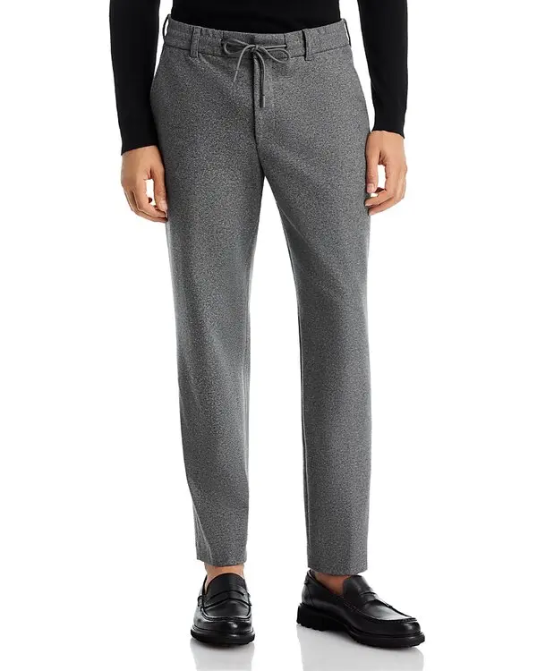 BOSS Tapered Fit Tech Flannel Jersey Jogger Pants - Medium Grey