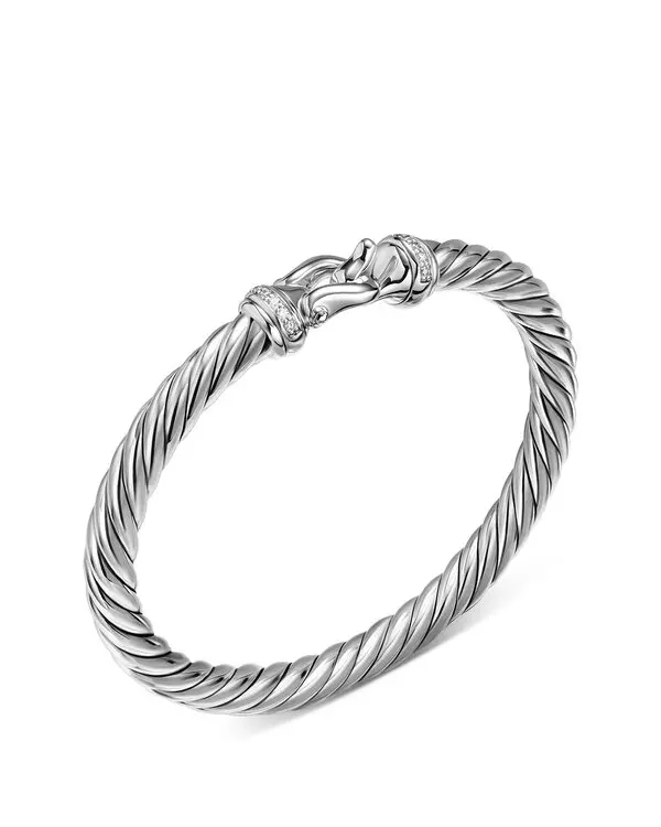 David Yurman Cable Flex Buckle Bracelet With Diamonds