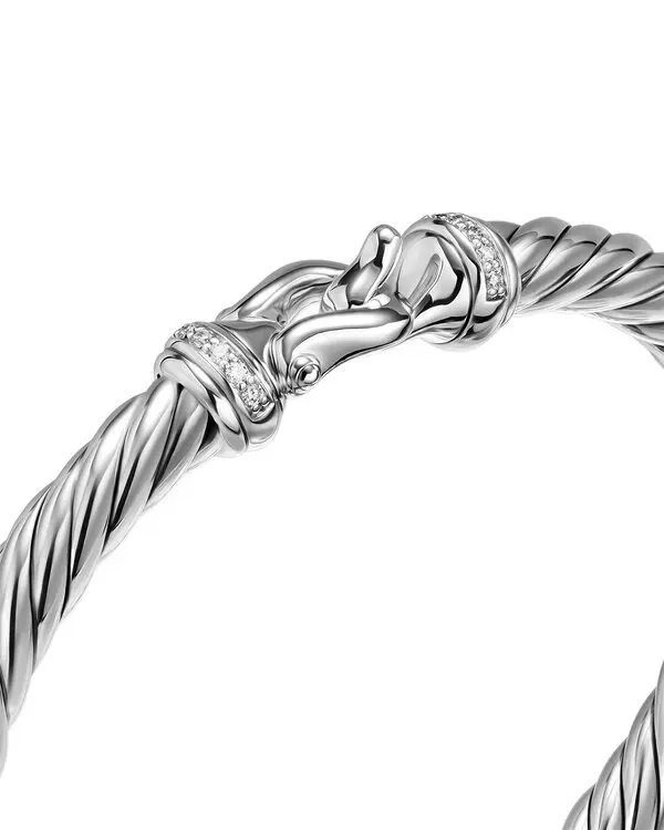 David Yurman Cable Flex Buckle Bracelet With Diamonds