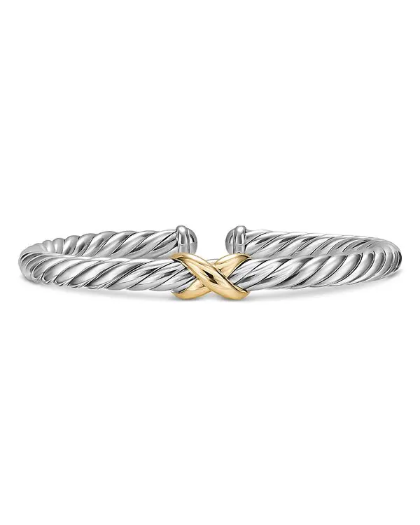 David Yurman Cable Flex X Bracelet, 6mm - Gold/silver