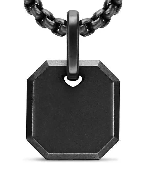 David Yurman Octagonal Amulet, 15mm - Black
