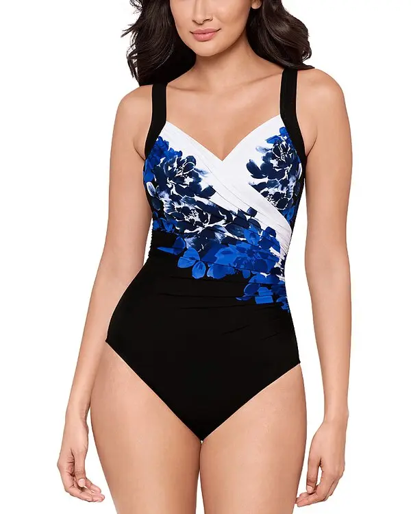 Miraclesuit Ombra Fiore Sanibel One Piece Swimsuit - Black/multi