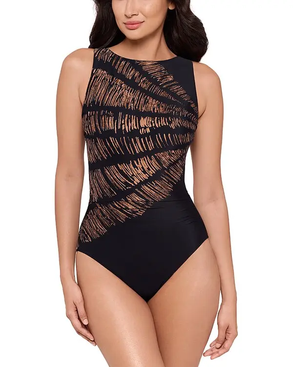 Miraclesuit Costa D'oro Regatta One Piece Swimsuit - Black