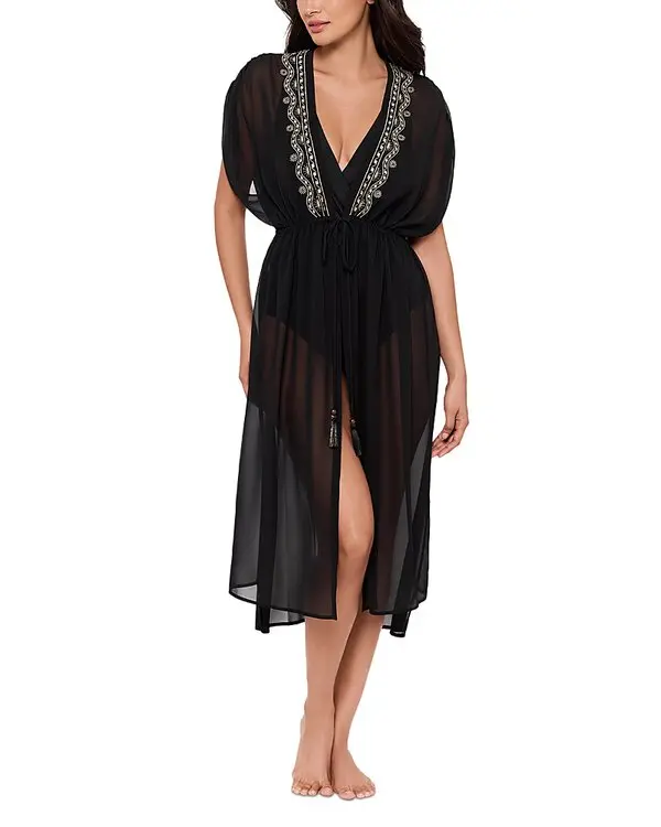 Miraclesuit Swim Cover-up Kimono - Black