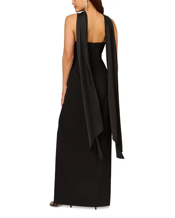 Aidan Mattox Scarf Column Dress