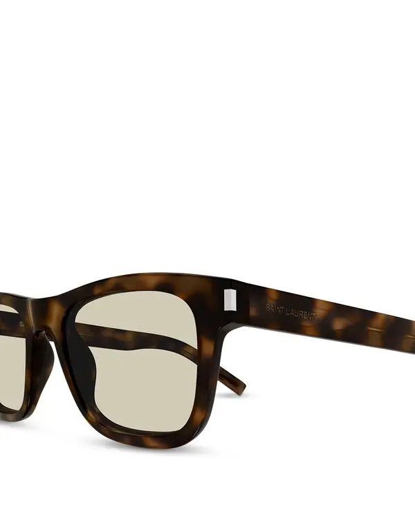 Saint Laurent Rectangular Sunglasses, 52mm