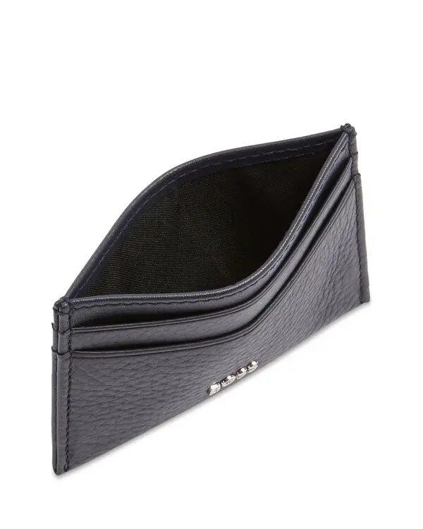 BOSS Crosstown Leather Card Case - Navy