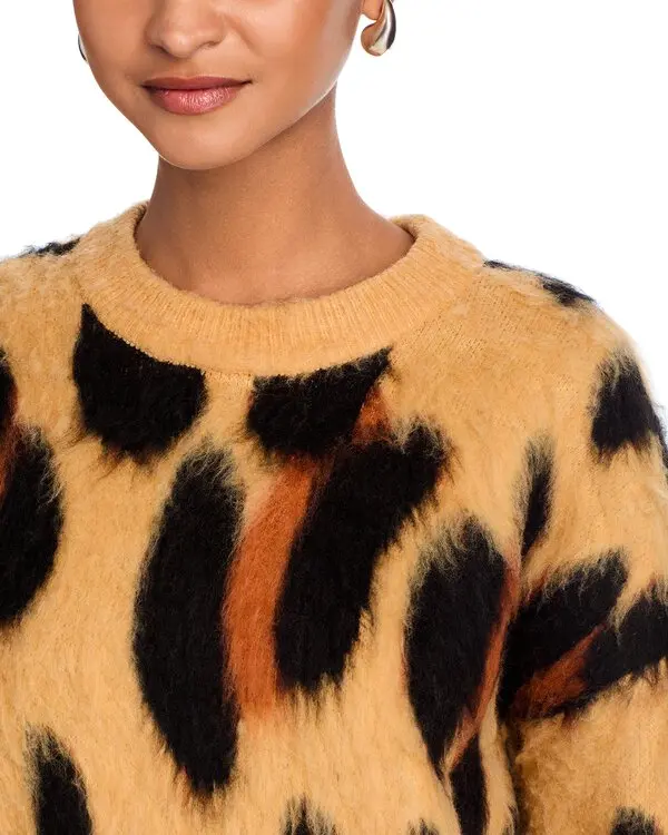 Aqua Animal Print Eyelash Sweatshirt