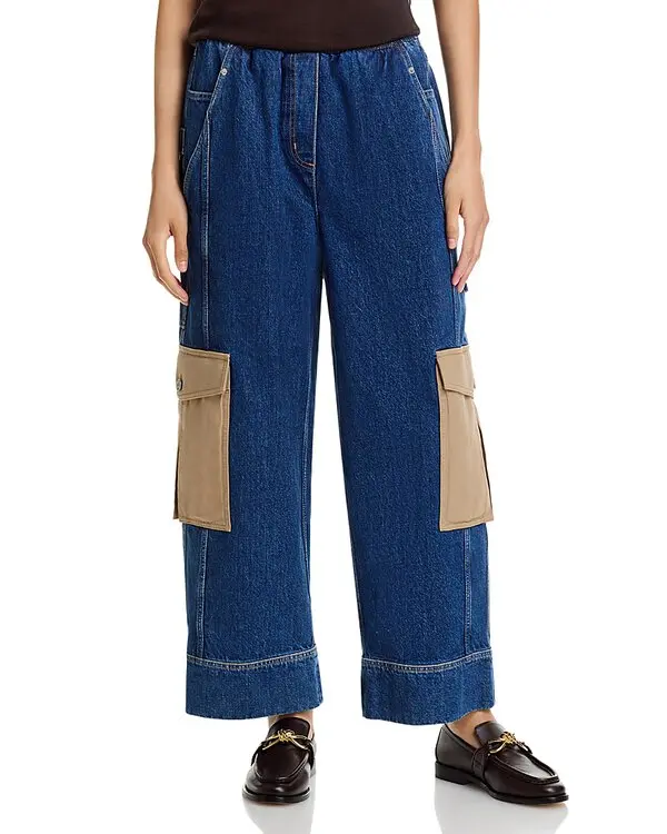 3.1 Phillip Lim Denim Patchwork Pull-on Pants