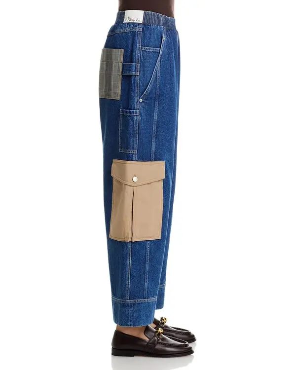 3.1 Phillip Lim Denim Patchwork Pull-on Pants