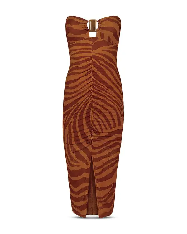 VIX PAULA HERMANNY Sundown Suzane Strapless Midi Dress