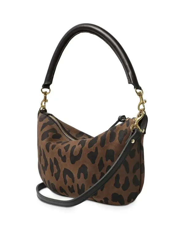 Clare V. Petit Moyen Leopard Print Bag
