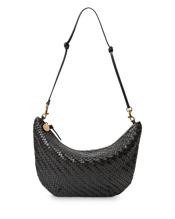 Clare V. Lune Woven Leather Shoulder Bag