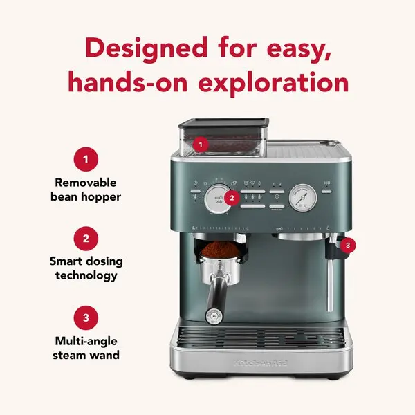 KITCHENAID Semi Automatic Espresso Machine With Burr Grinder