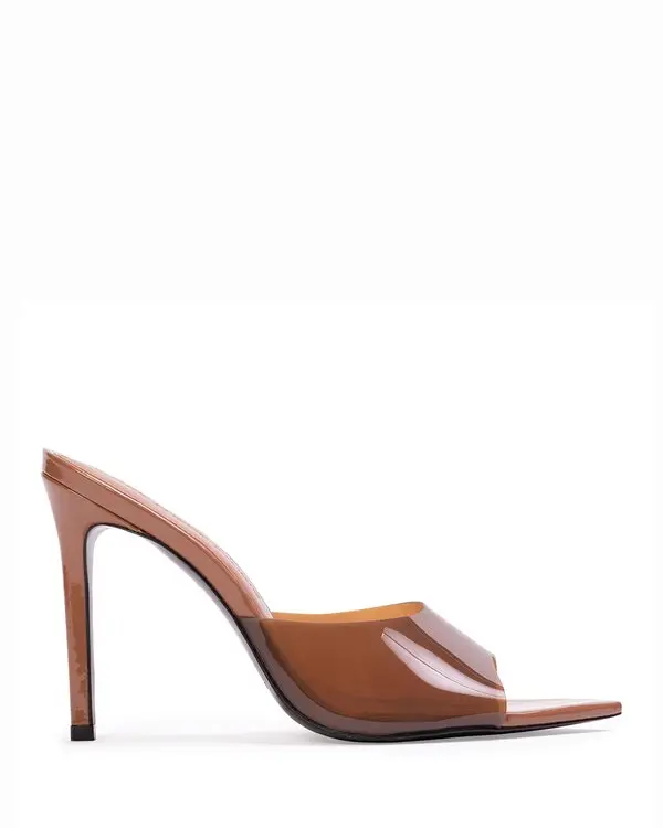 BLACK SUEDE STUDIO Bella Calf Hair Mule Sandals - Mousse