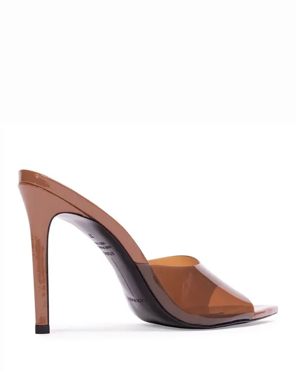 BLACK SUEDE STUDIO Bella Calf Hair Mule Sandals - Mousse