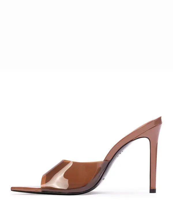 BLACK SUEDE STUDIO Bella Calf Hair Mule Sandals - Mousse