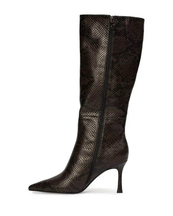 BLACK SUEDE STUDIO Pointed Leather Boots - Brown