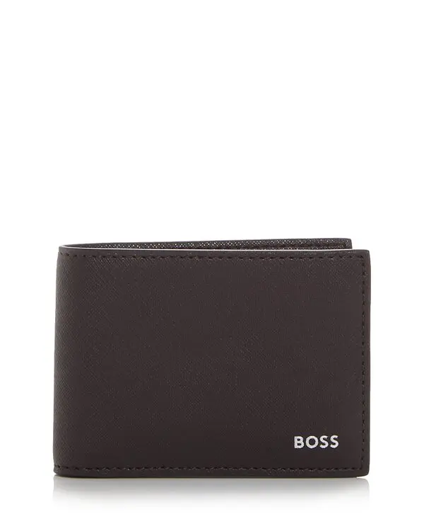 BOSS Zair Bifold Leather Wallet - Dark Brown