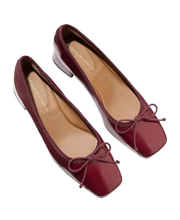 MARGAUX LONNBERG The Ada Pumps - Claret Crinkle Patent