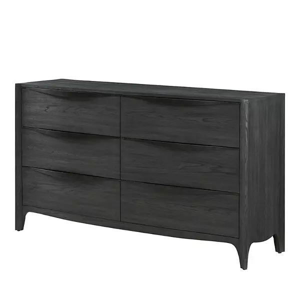 THEODORE ALEXANDER Rome Six Drawer Wood Dresser - Nera
