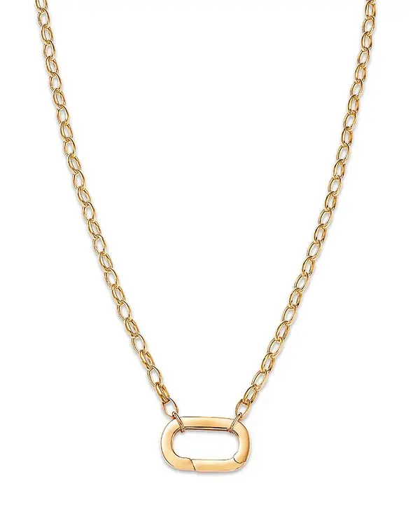Bloomingdale'S 14k Yellow Oval Charm Holder Necklace - Gold