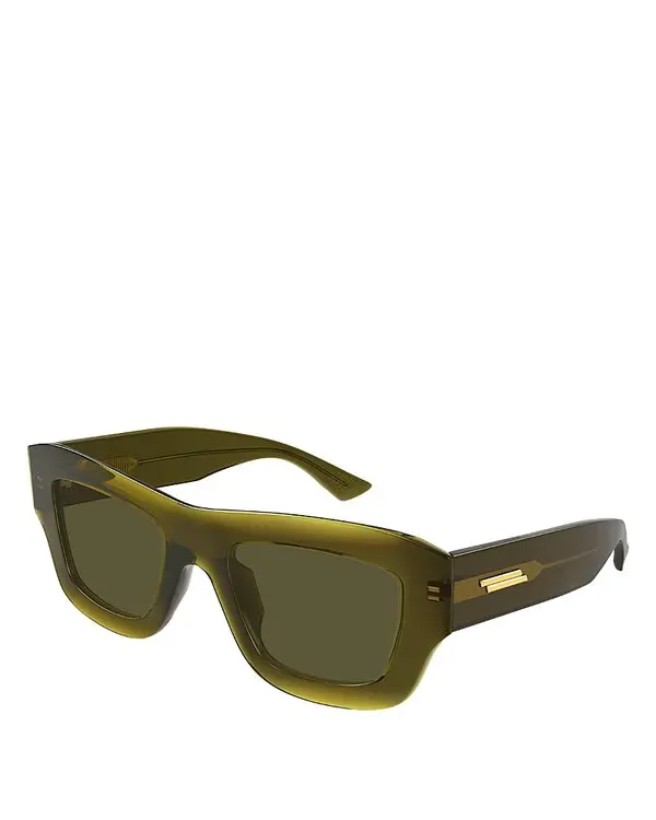 Bottega Veneta Rectangular Sunglasses - Green