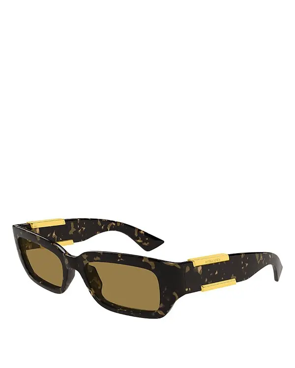 Bottega Veneta 53mm Rectangular Sunglasses - Avana