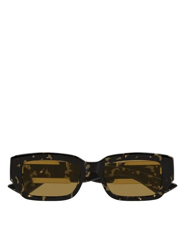 Bottega Veneta 53mm Rectangular Sunglasses - Avana