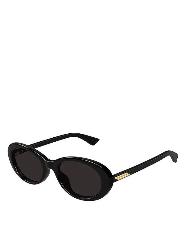 Bottega Veneta Oval Sunglasses, 54mm - Black