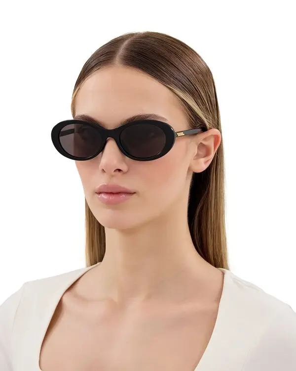 Bottega Veneta Oval Sunglasses, 54mm