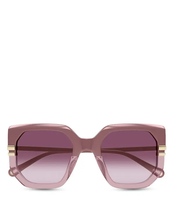 Chloé Geometrical Sunglasses, 53mm