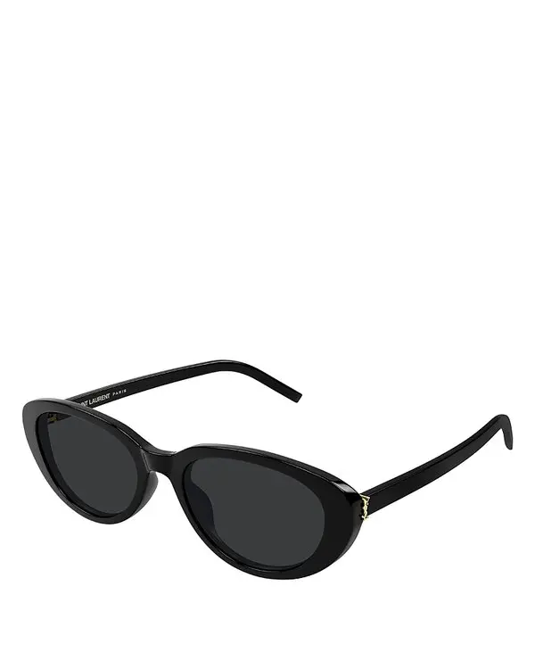 Saint Laurent Oval Sunglasses, 55mm - Black
