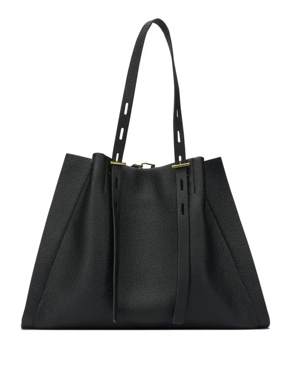 MINOBOSSI Leather Shoulder Bag - Black