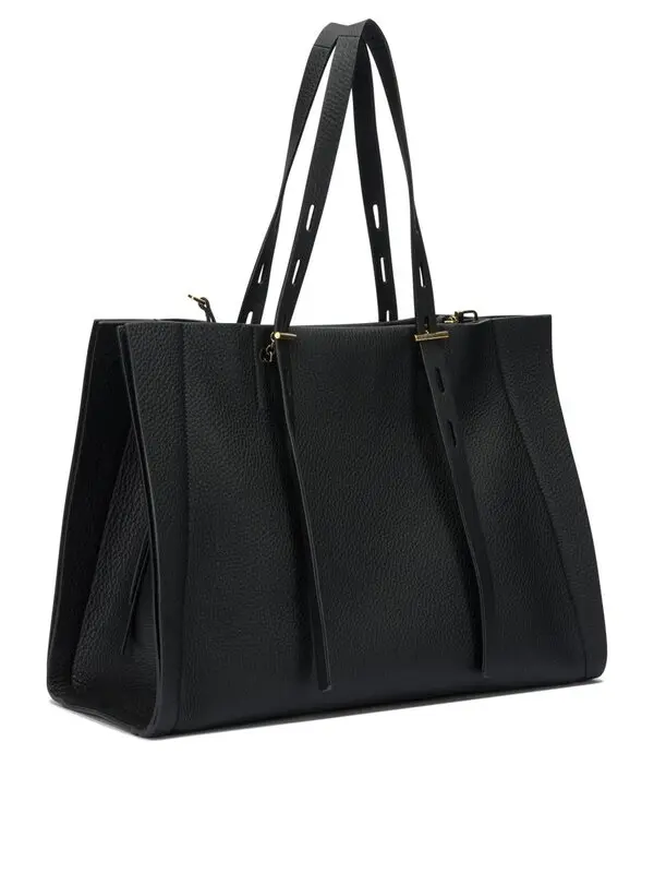 MINOBOSSI Leather Shoulder Bag - Black