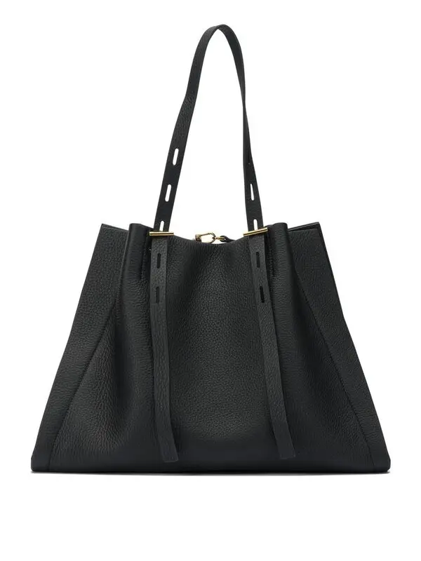 MINOBOSSI Leather Shoulder Bag - Black