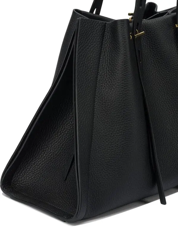 MINOBOSSI Leather Shoulder Bag - Black