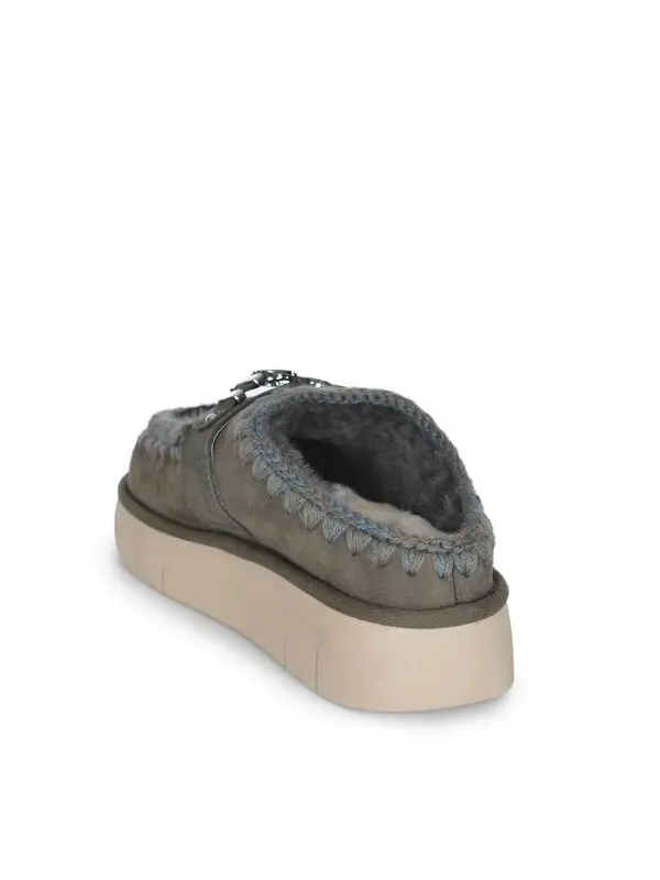 Mou Bounce Clog Metal Logo Slippers - Green