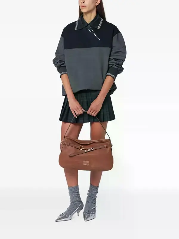 Miu Miu Colourblock Zip Sweatshirt