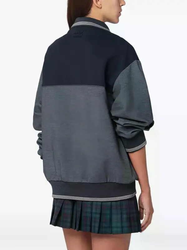 Miu Miu Colourblock Zip Sweatshirt