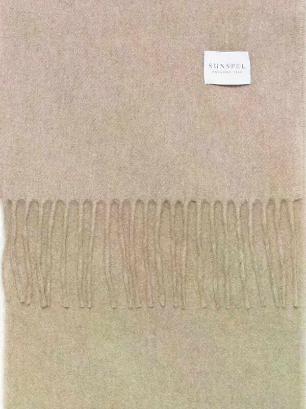 Sunspel Cashmere Fringed Scarf - Neutrals