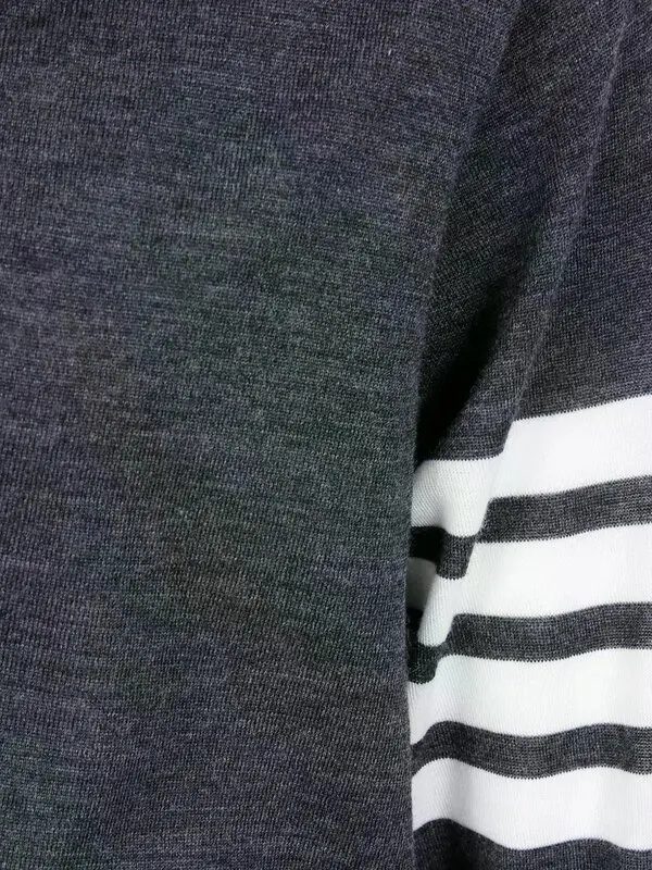 Thom Browne Stripe Detail Cardigan - Grey