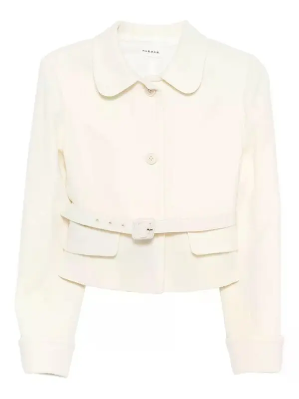 P.a.r.o.s.h Lara Belted Jacket - Neutrals