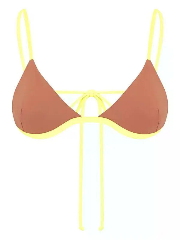 Bond Eye Isla Triangle Balconette Bikini Top - Yellow