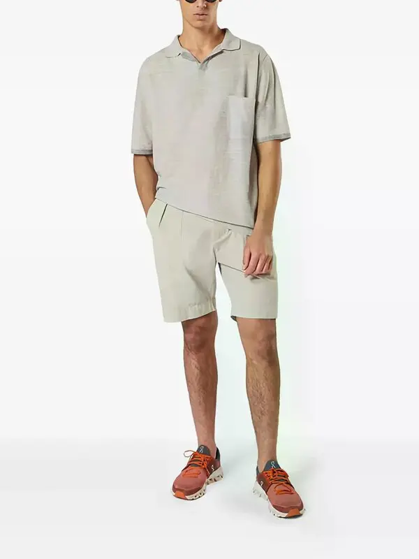 Sease Pleated-front Cotton Shorts