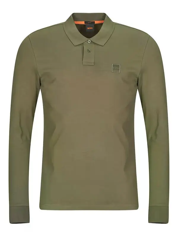 BOSS Long-sleeve Patch Polo Shirt - Green