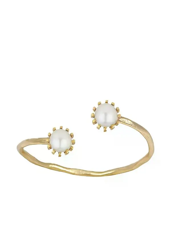 ATELIER MON Pearl Bangle Bracelet - Gold