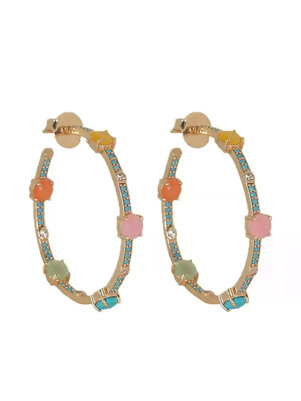 ATELIER MON Pavé Hoop Earrings - Gold