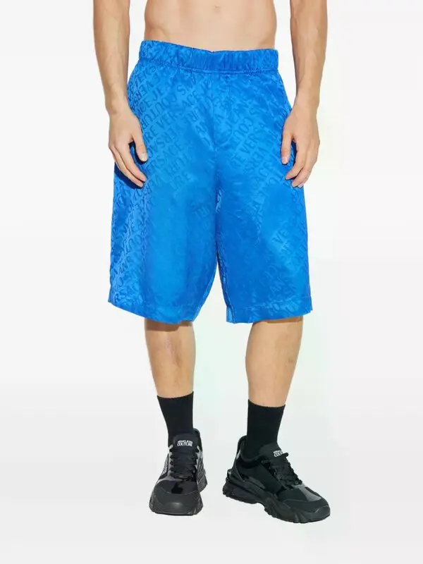 Versace Logo-detail Shorts - Blue
